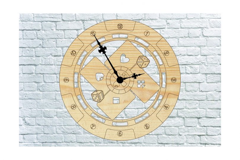 wall clock laser cut vectors dxf files for laser cutting - Free Vector
