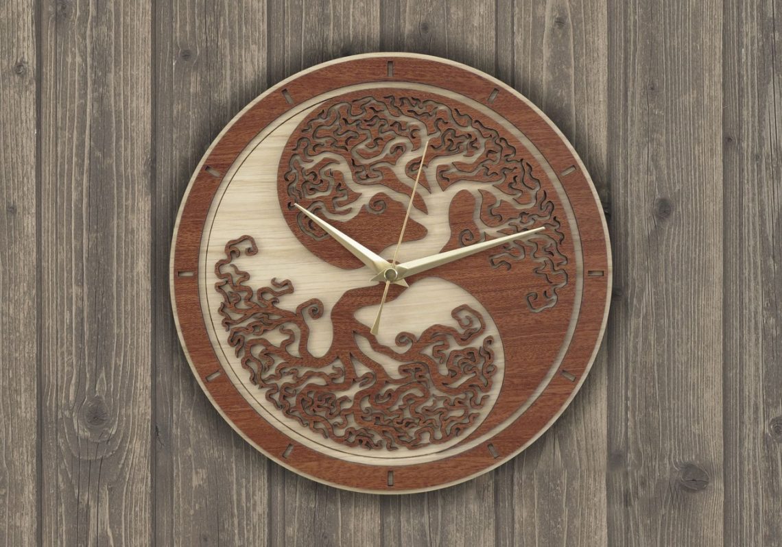 Free DXF Laser Cut Clocks Template for CNC & Laser Cutting - Free Vector
