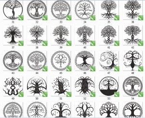 Tree Vector DXF File Free For CNC - Free Vector