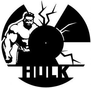 Hulk free DXF files For Cutting Vinyl Clock Free Vector - Free Vector