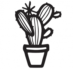Cactus wall decor-free Dxf files for silhouette - Free Vector