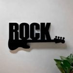 Laser Cut Guitar Wall Art Sign DXF File Free - Free Vector