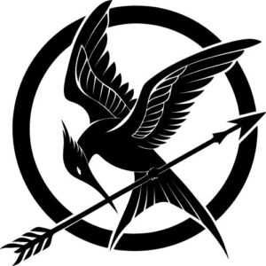 Free Hunger Games Mockingjay Pin SVG & DXF File